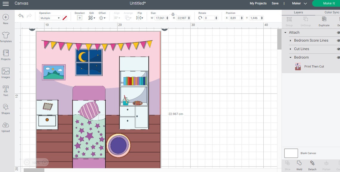 Pop up Card / Printable Paper Dollhouse With Furniture / 3d Paper Craft ...