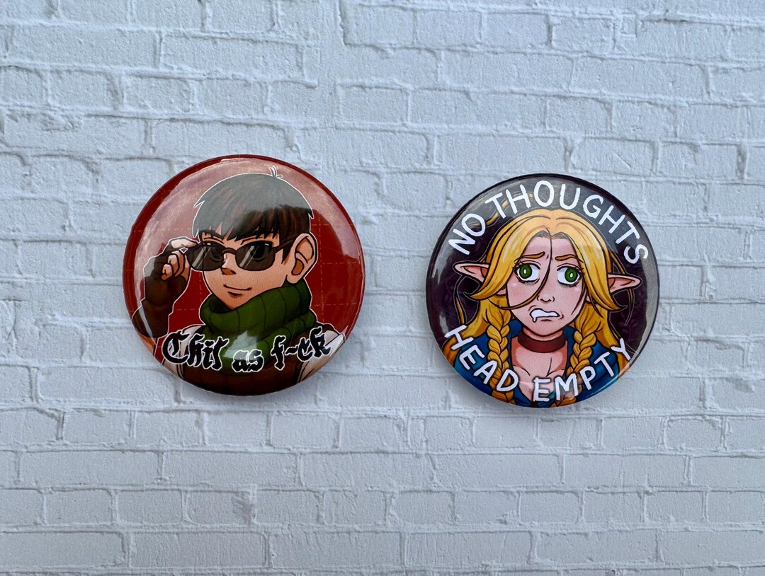 Dunmeshi Character Buttons - Etsy
