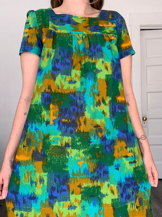 1960's Linen mini tent dress - Gem