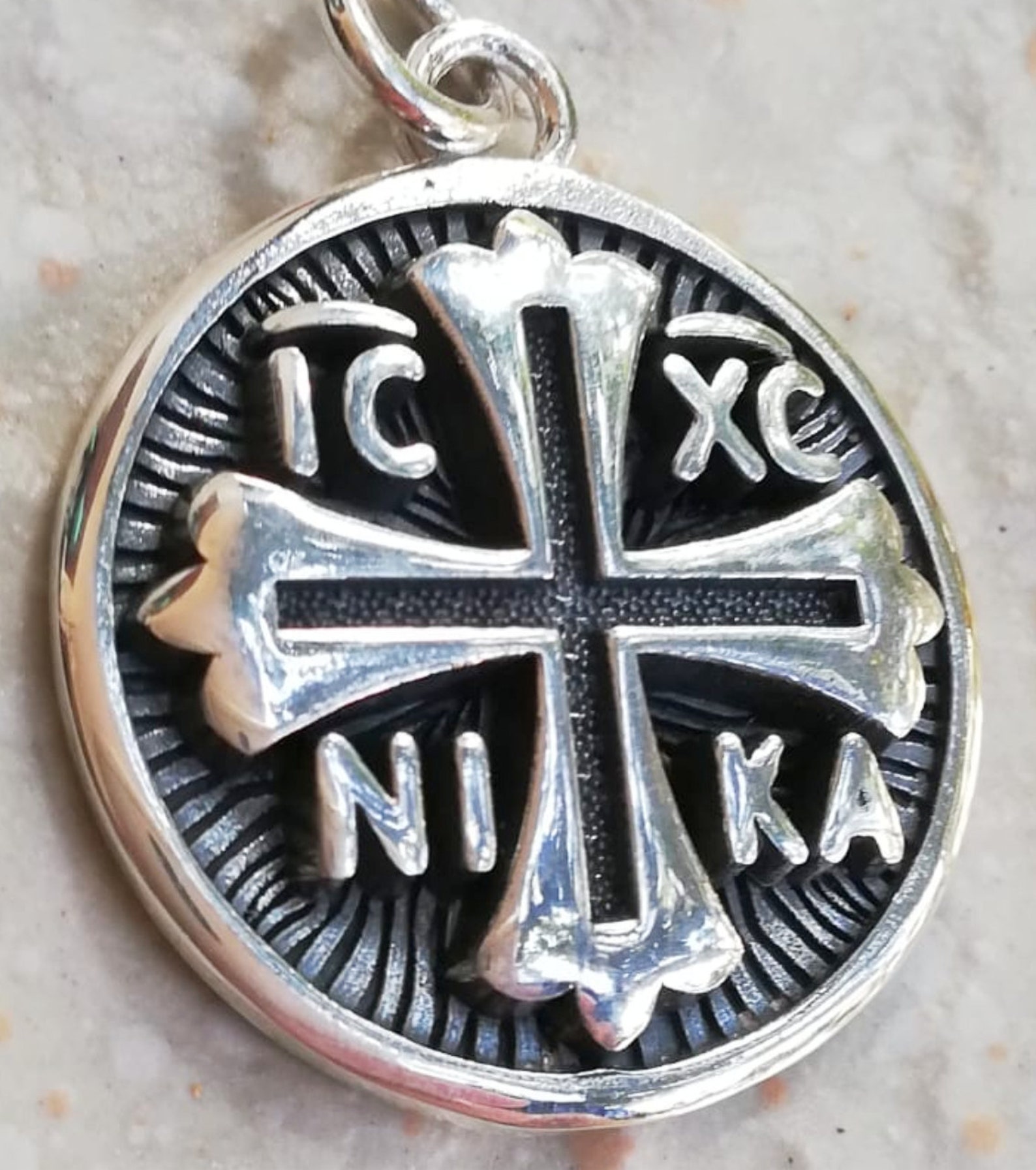 IC XC Nika Jesus Christ Christian Cross Handmade 3D Pendant Solid ...