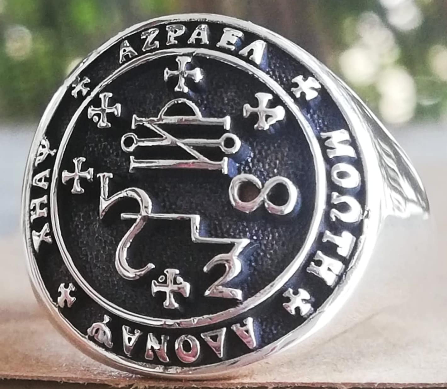 Seal Sigil of angel of death Azrael Handmade 3D Ring Solid | Etsy