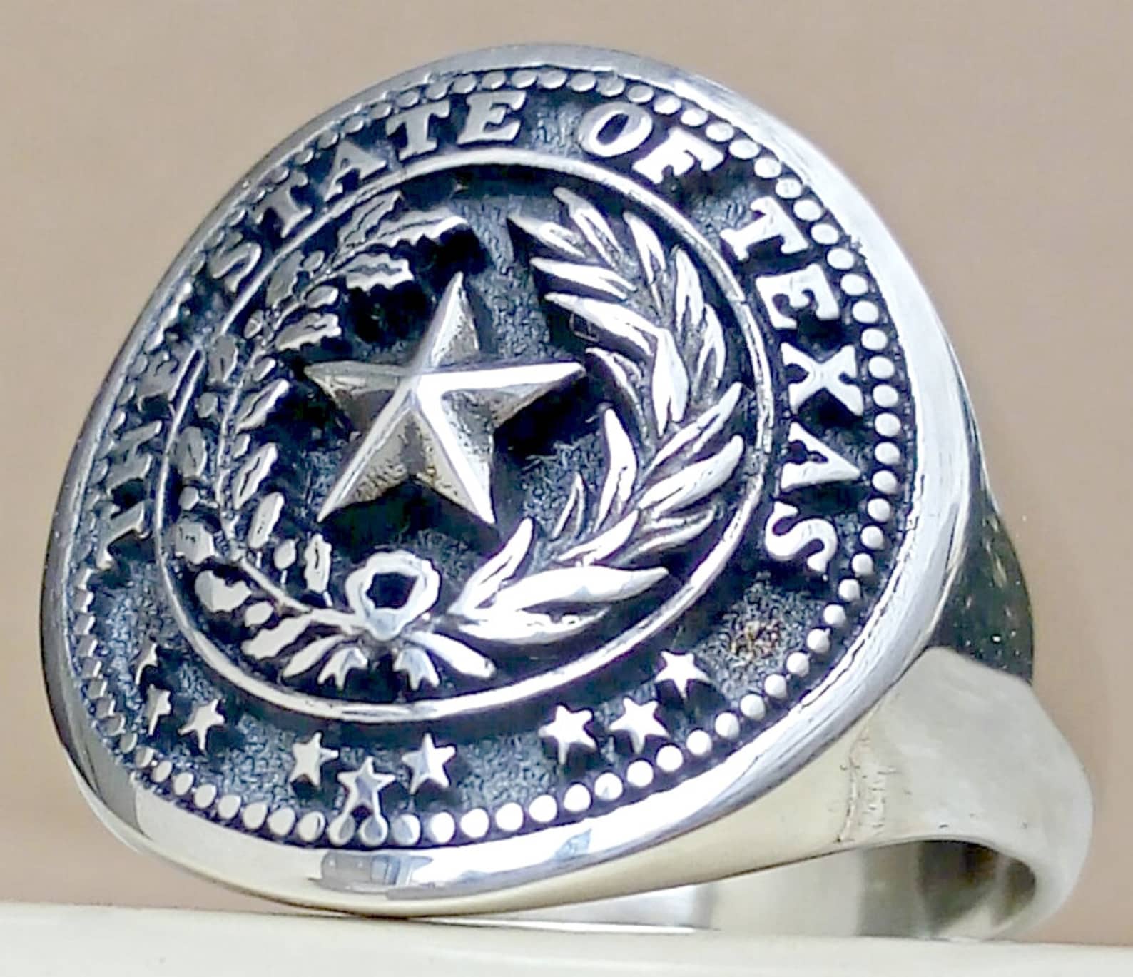 Seal of Texas State Handmade 3D Ring Solid Sterling Silver 925 - Etsy
