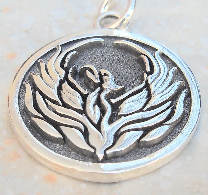 Rising Phoenix Handmade 3D Pendant Solid Sterling Silver 925 - Etsy