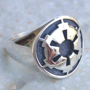 Star Wars Galactic Empire Imperial Crest Handmade 3D Ring Solid ...
