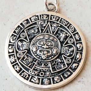 Aztec Calendar Stone Pectoral Medallion Antique, Aztec Sun God Tonatiuh ...
