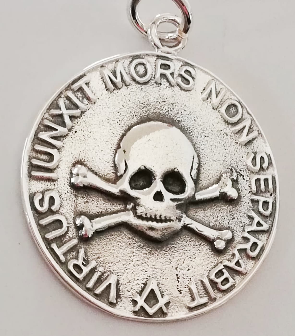 Skull and Bones Masonic Handmade 3D Pendant Solid Sterling - Etsy