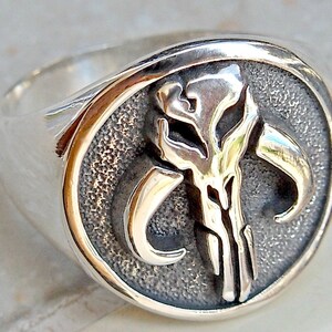 Mythosaur Skull Star Wars Mandalorian Symbol Handmade 3D Ring Solid ...