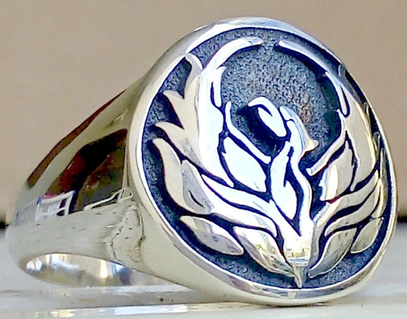 Rising Phoenix Handmade 3D Ring Solid Sterling Silver 925 | Etsy