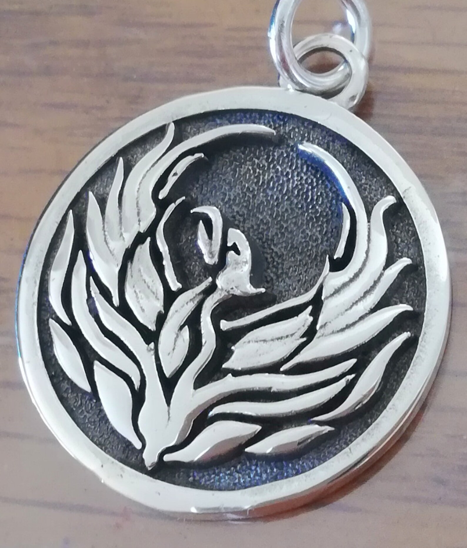 Rising Phoenix Handmade 3D Pendant Solid Sterling Silver 925 | Etsy
