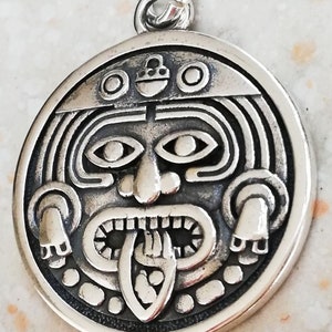 Aztec Calendar Stone Pectoral Medallion Antique, Aztec Sun God Tonatiuh ...