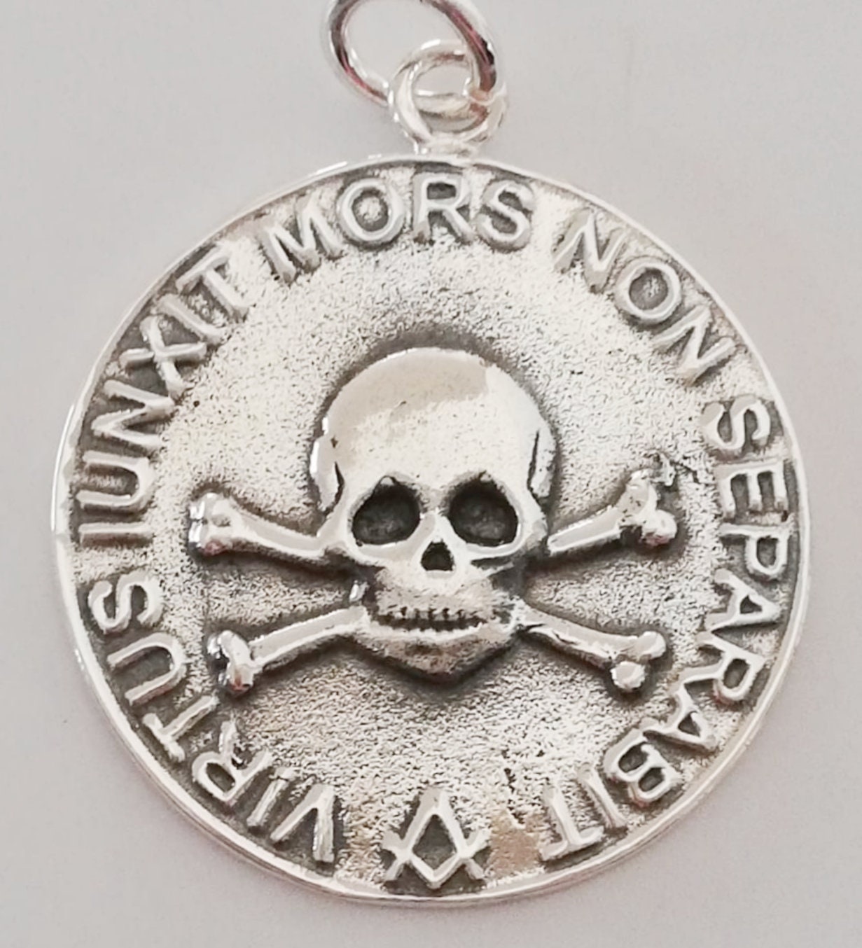 Skull and Bones Masonic Handmade 3D Pendant Solid Sterling - Etsy