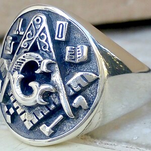 Masonic Master Mason Handmade 3D Ring Solid Sterling Silver 925 - Etsy