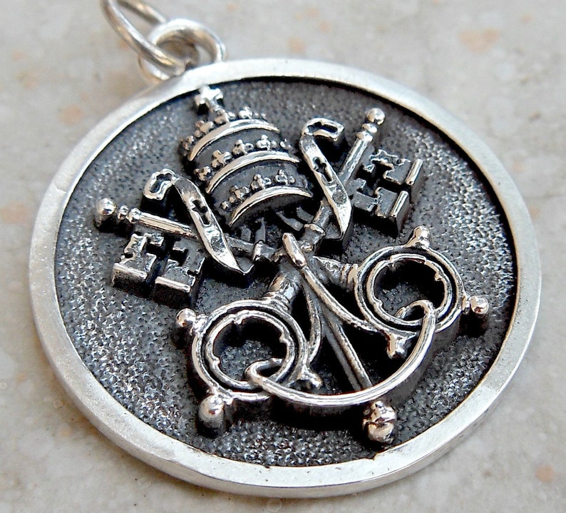 Vatican Christianity Crossed Keys Crown St. Peter Papal Keys - Etsy