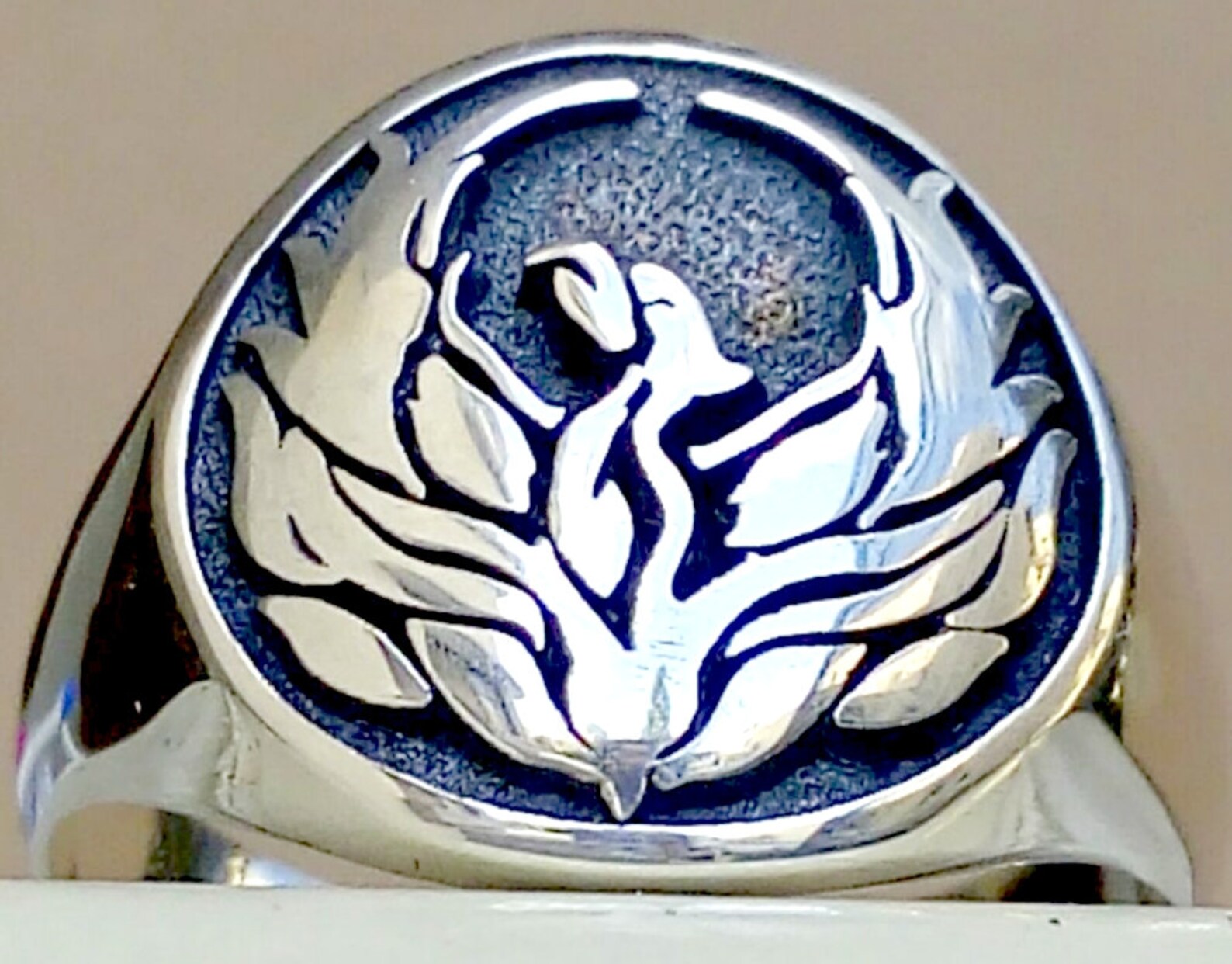 Rising Phoenix Handmade 3D Ring Solid Sterling Silver 925 - Etsy