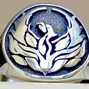 Rising Phoenix Handmade 3D Ring Solid Sterling Silver 925 - Etsy