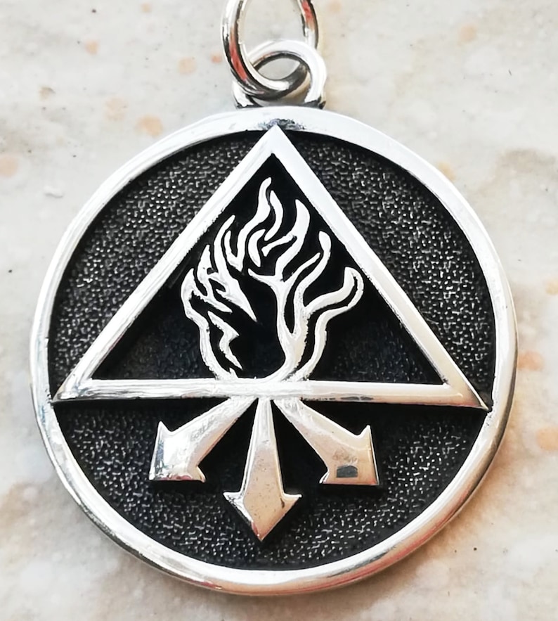 Red King Symbol Sulfur of the Philosophers Handmade 3D Pendant Solid ...