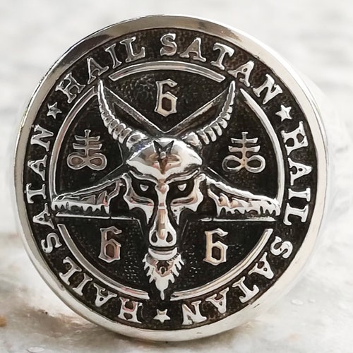 Sigil of Lucifer Satan Seal Handmade 3D Ring Solid Sterling - Etsy