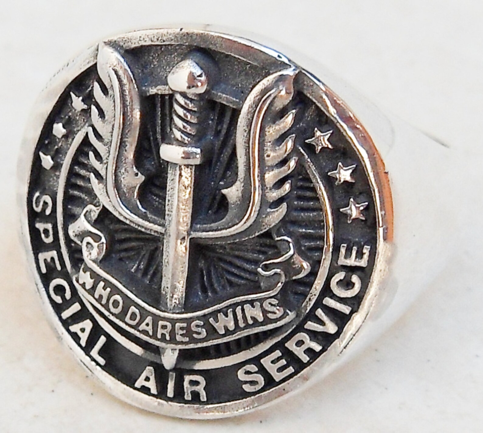 Special Forces SAS Military Who Dares Wins Handmade 3D Ring - Etsy