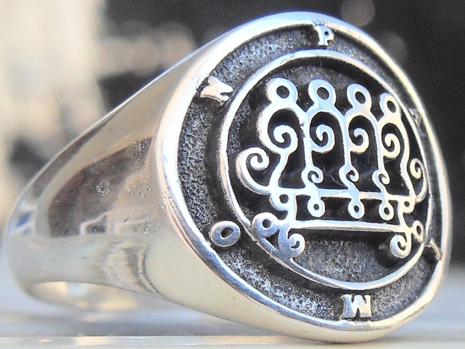 Great King Paimon Lesser Key of Solomon Seal Kabbalah Handmade 3D Ring ...
