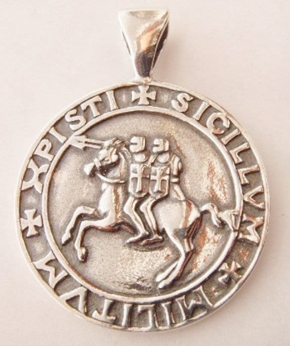 Heavy Knights Templar Seal Handmade 3D Pendant Solid Sterling - Etsy