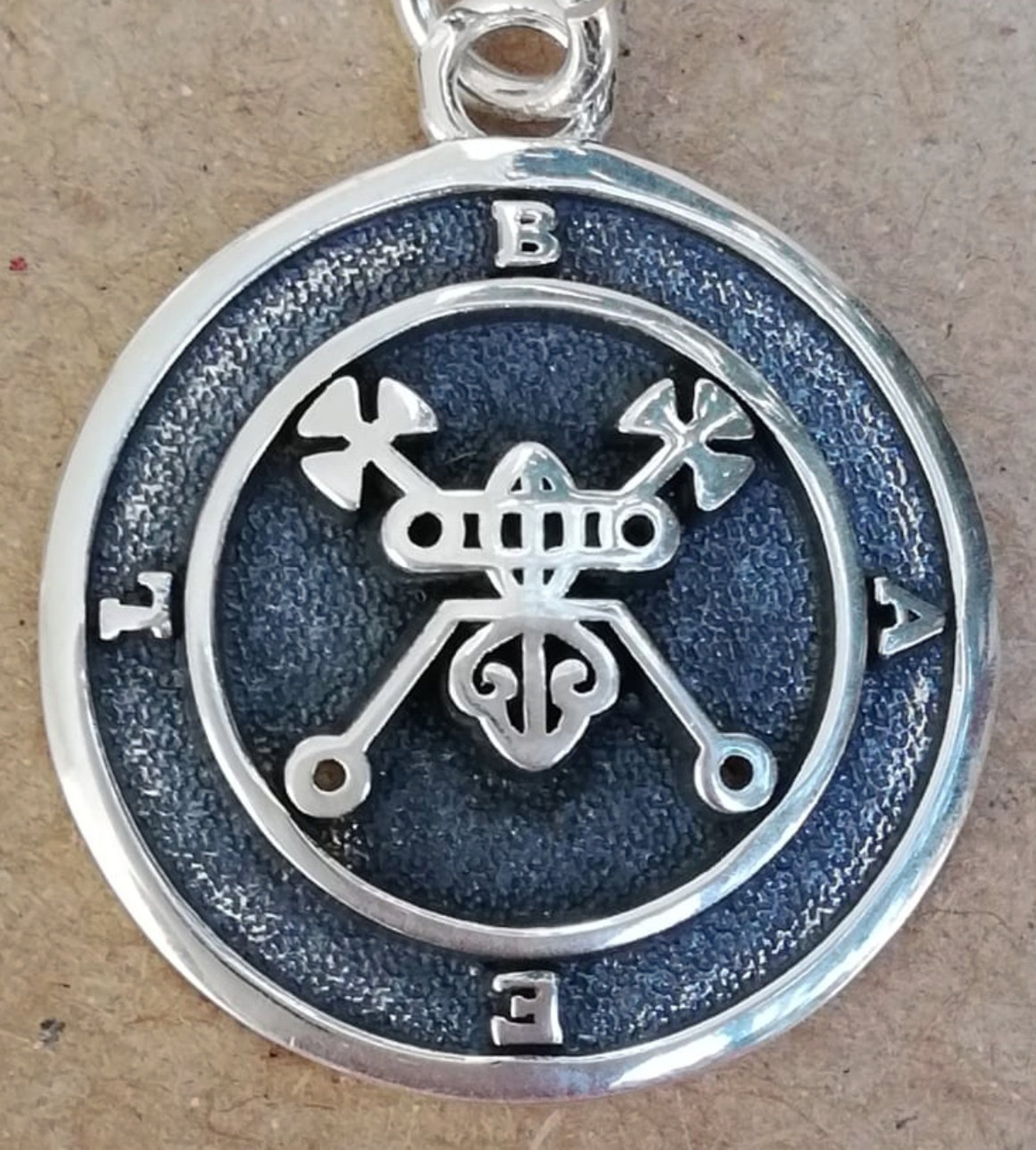 Sigil of Bael Lesser Key Demon Seal Handmade 3D Pendant Solid Sterling ...