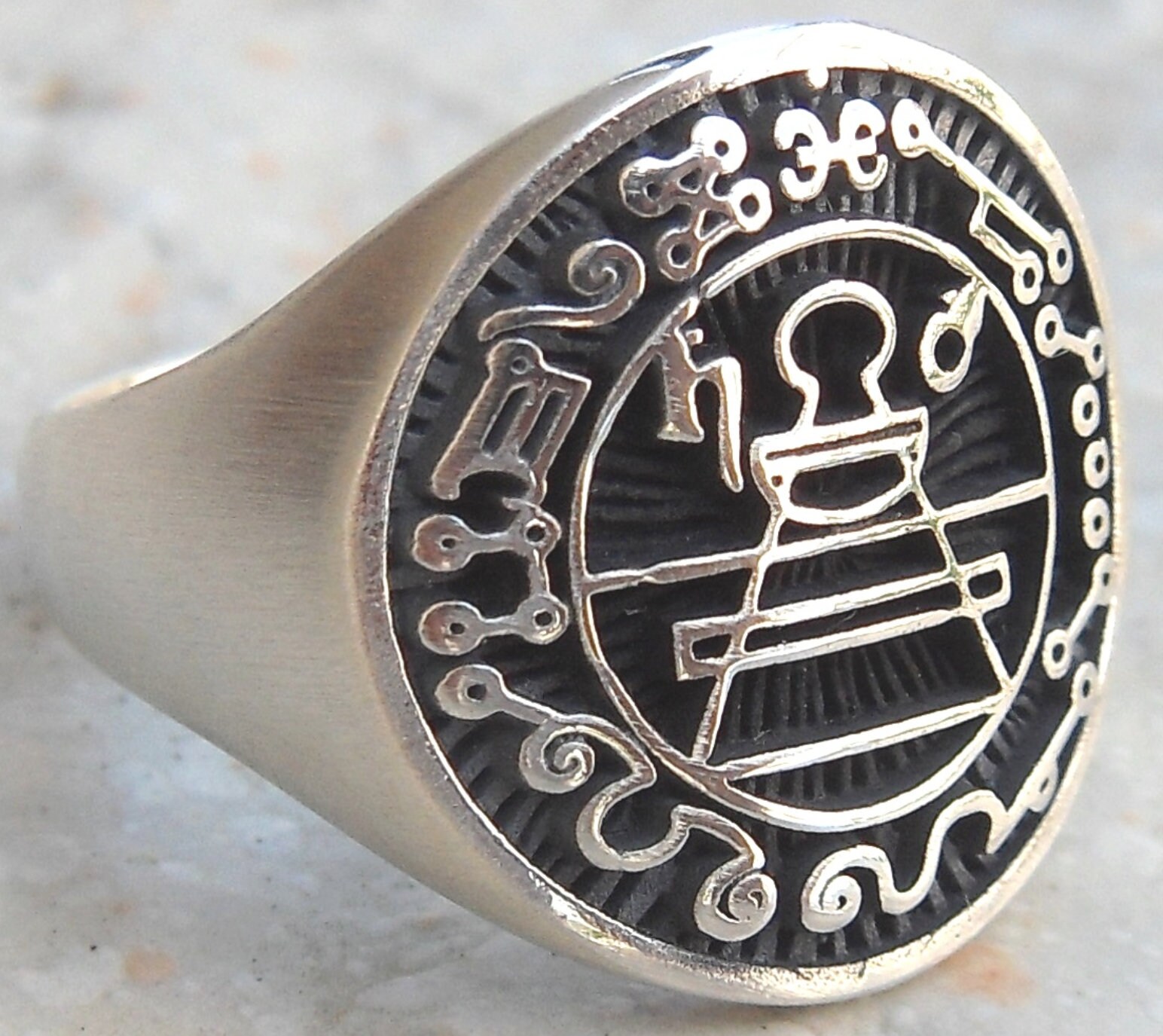 Secret Seal of King Solomon Handmade 3D Ring Solid Sterling Silver 925 ...