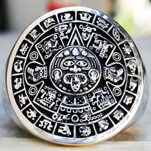Aztec Calendar Stone Pectoral Medallion Antique, Aztec Sun God Tonatiuh ...