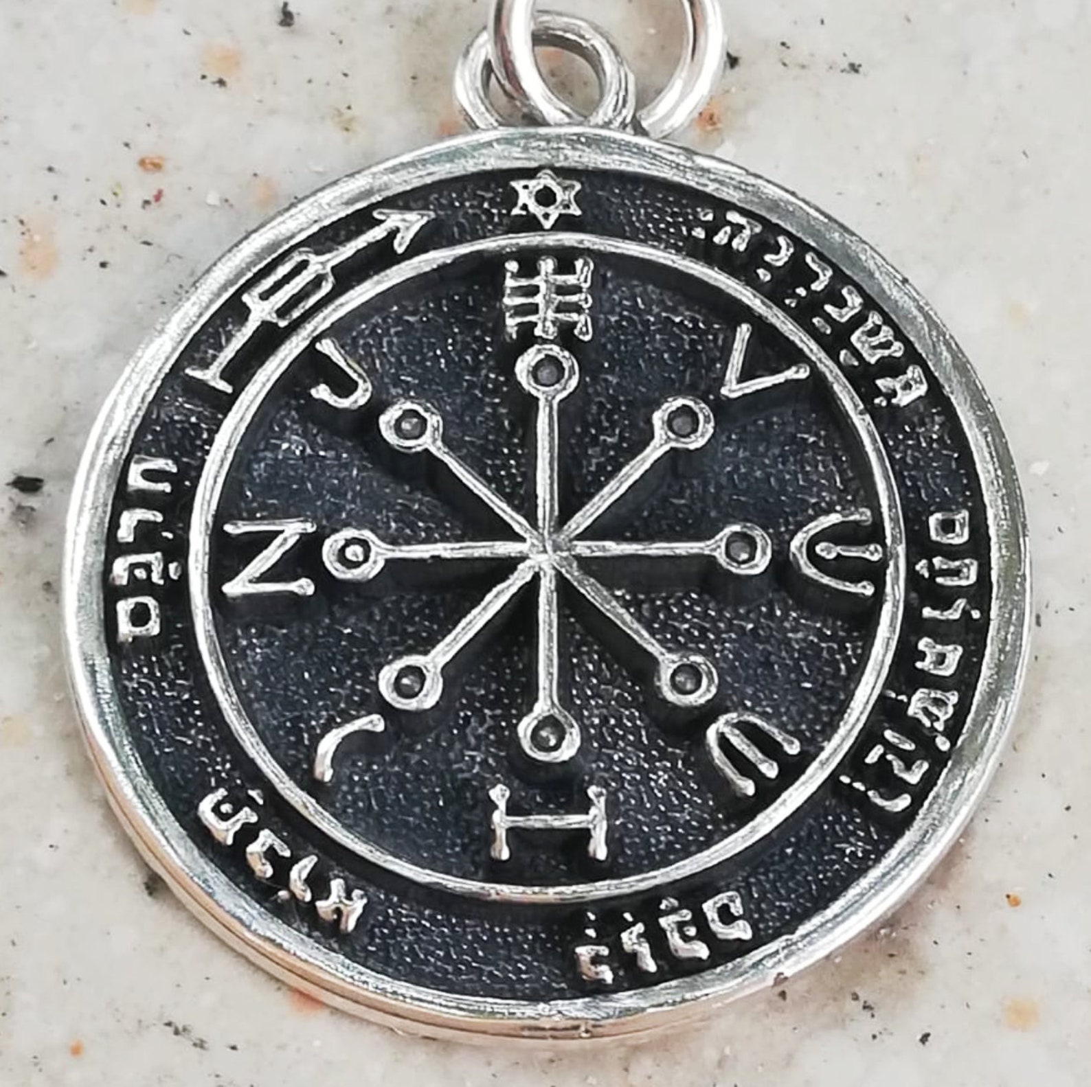 Sixth Pentacle of Mars Handmade 3D Pendant Solid Sterling Silver 925 - Etsy