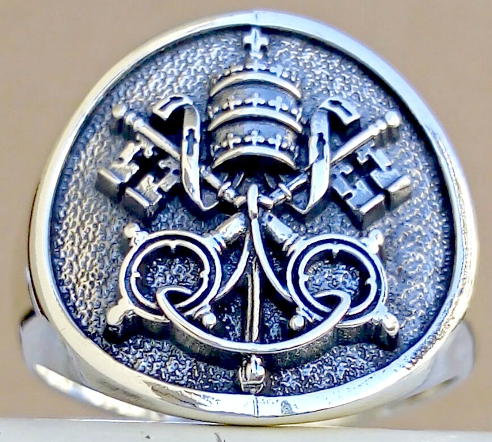 Vatican Christianity Crossed Keys Crown St. Peter Papal Keys Handmade ...