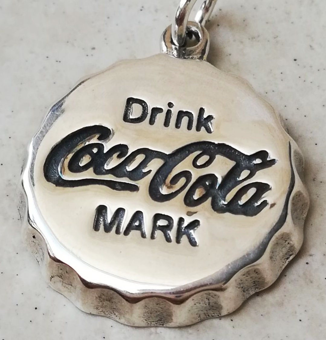Drink Coca Cola Bottle Cap Handmade 3D Pendant Solid Sterling Silver ...