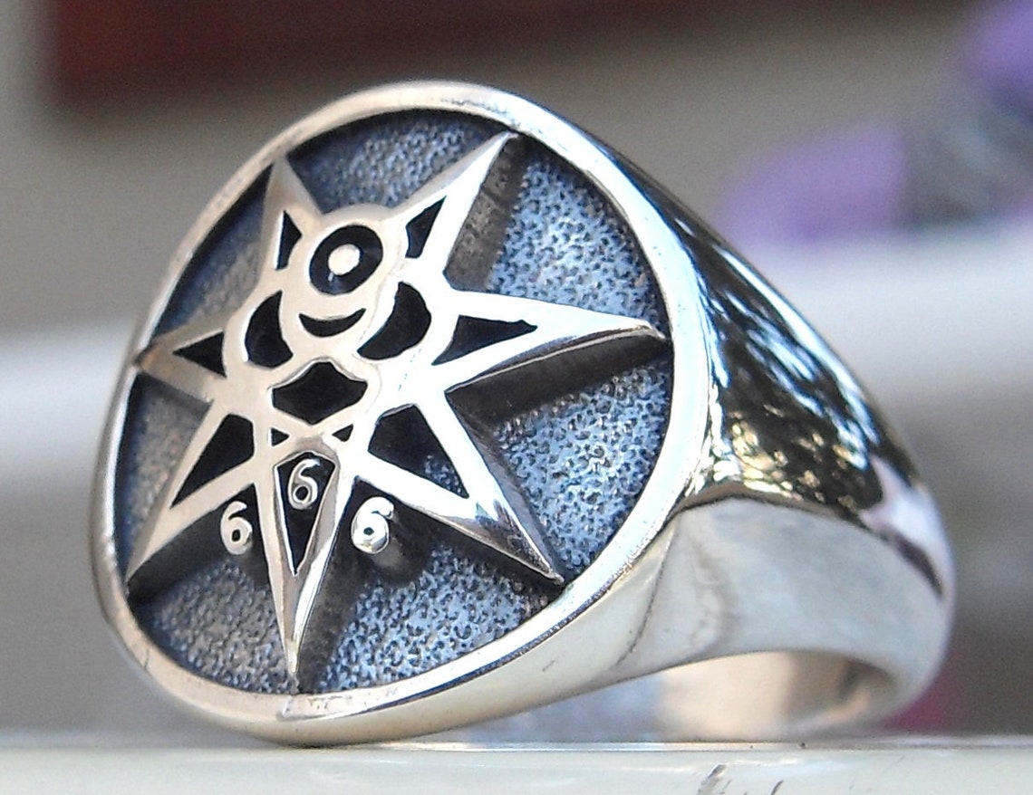 Mark of The Beast 666 Handmade 3D Ring Solid Sterling Silver | Etsy