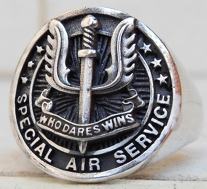 Special Forces SAS Military Who Dares Wins Handmade 3D Ring - Etsy