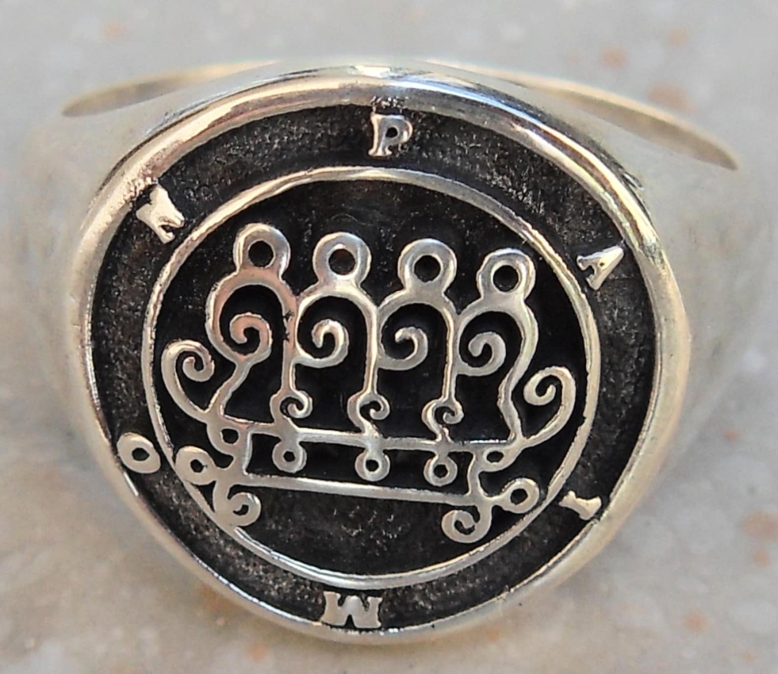Great King Paimon Lesser Key of Solomon Seal Kabbalah Handmade 3D Ring ...