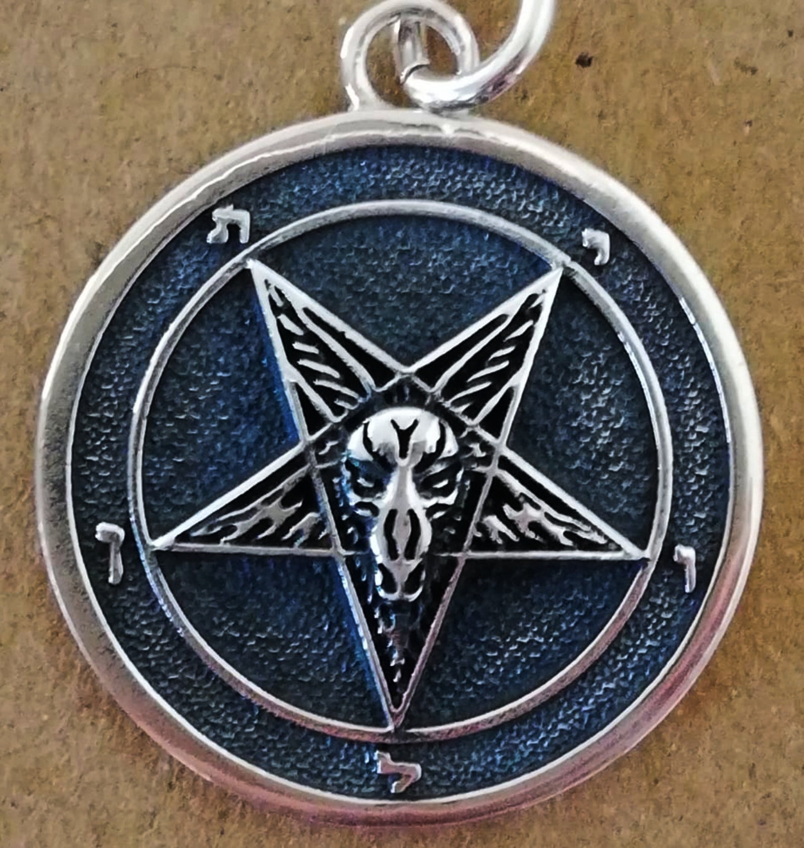 Church of Satan Sigil of Baphomet Lucifer Handmade 3D Pendant Solid ...