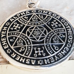 Enochian Sigil of Protection Solomon Kabbalah Amulet Talisman Handmade ...