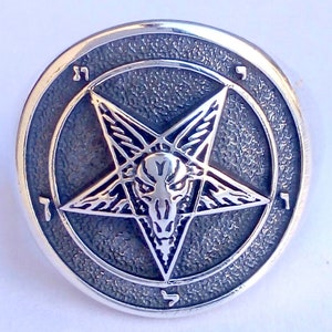 Church of Satan Sigil of Baphomet Lucifer Handmade 3D Ring Solid ...