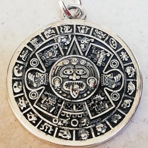 Aztec Calendar Stone Pectoral Medallion Antique Aztec Sun God Tonatiuh