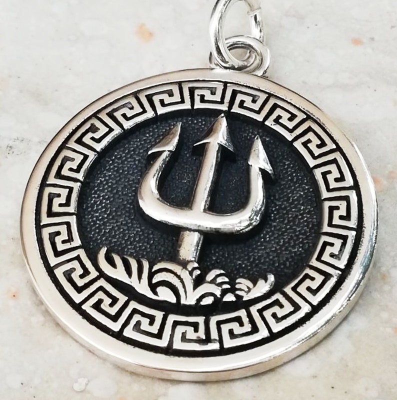 Trident of Poseidon the Greek God of Sea Handmade 3D Pendant Solid ...