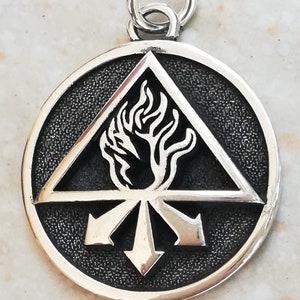 Red King Symbol Sulfur of the Philosophers Handmade 3D Pendant Solid ...