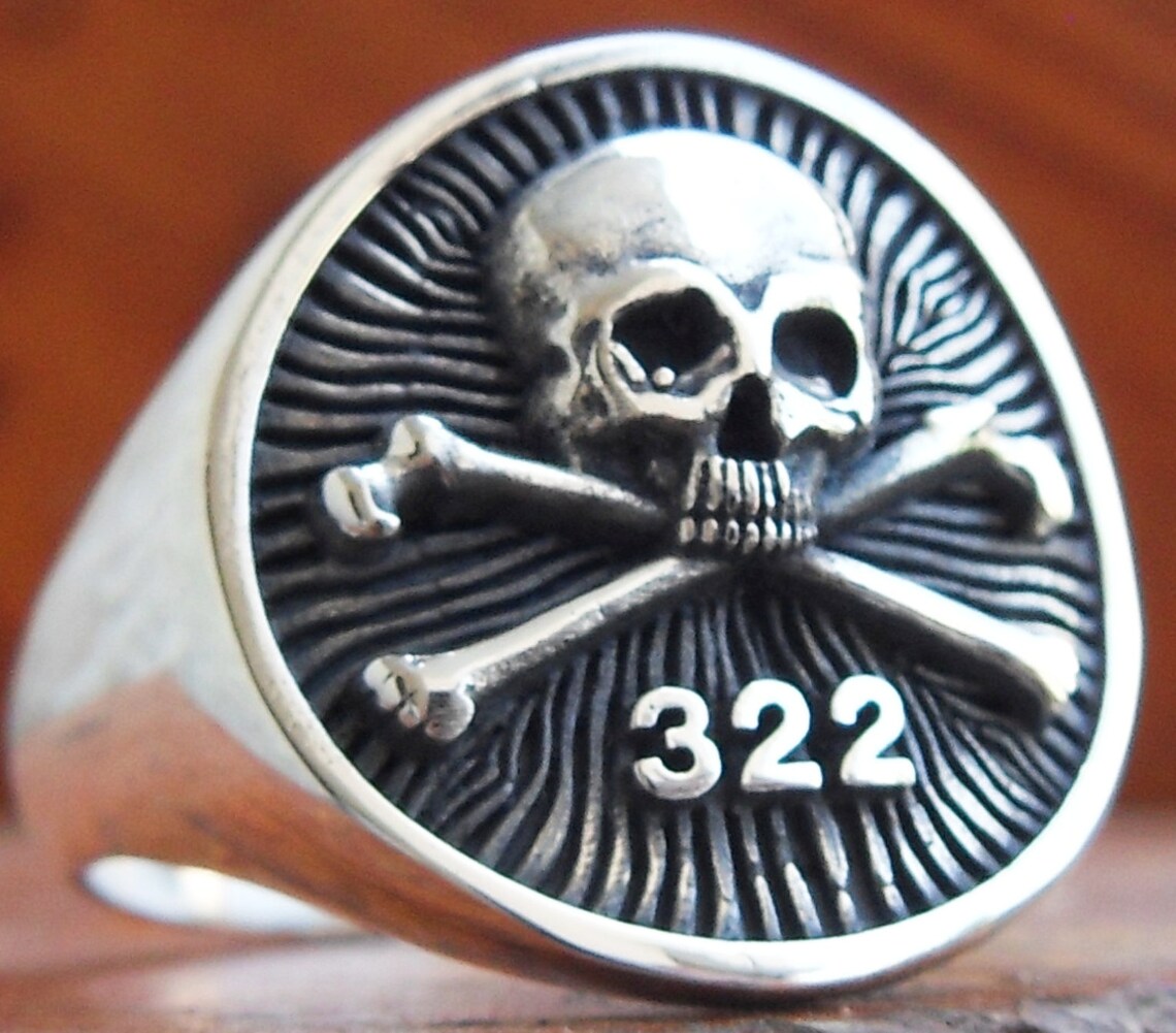 Yale Secret Society Skull and Bones Handmade 3D Ring Solid - Etsy
