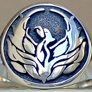 Rising Phoenix Handmade 3D Ring Solid Sterling Silver 925 - Etsy