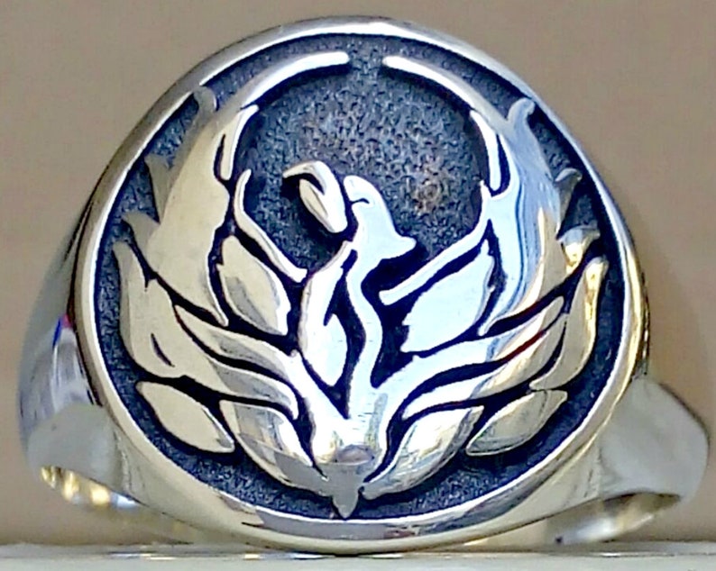 Rising Phoenix Handmade 3D Ring Solid Sterling Silver 925 - Etsy
