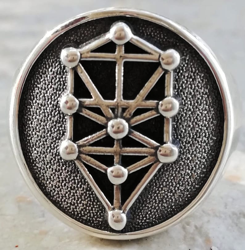 Sephiroth Kabbalah Tree of Life Handmade 3D Ring Solid - Etsy