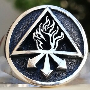 Solid Sterling Silver 925 Red King Symbol Sulfur of the Philosophers ...
