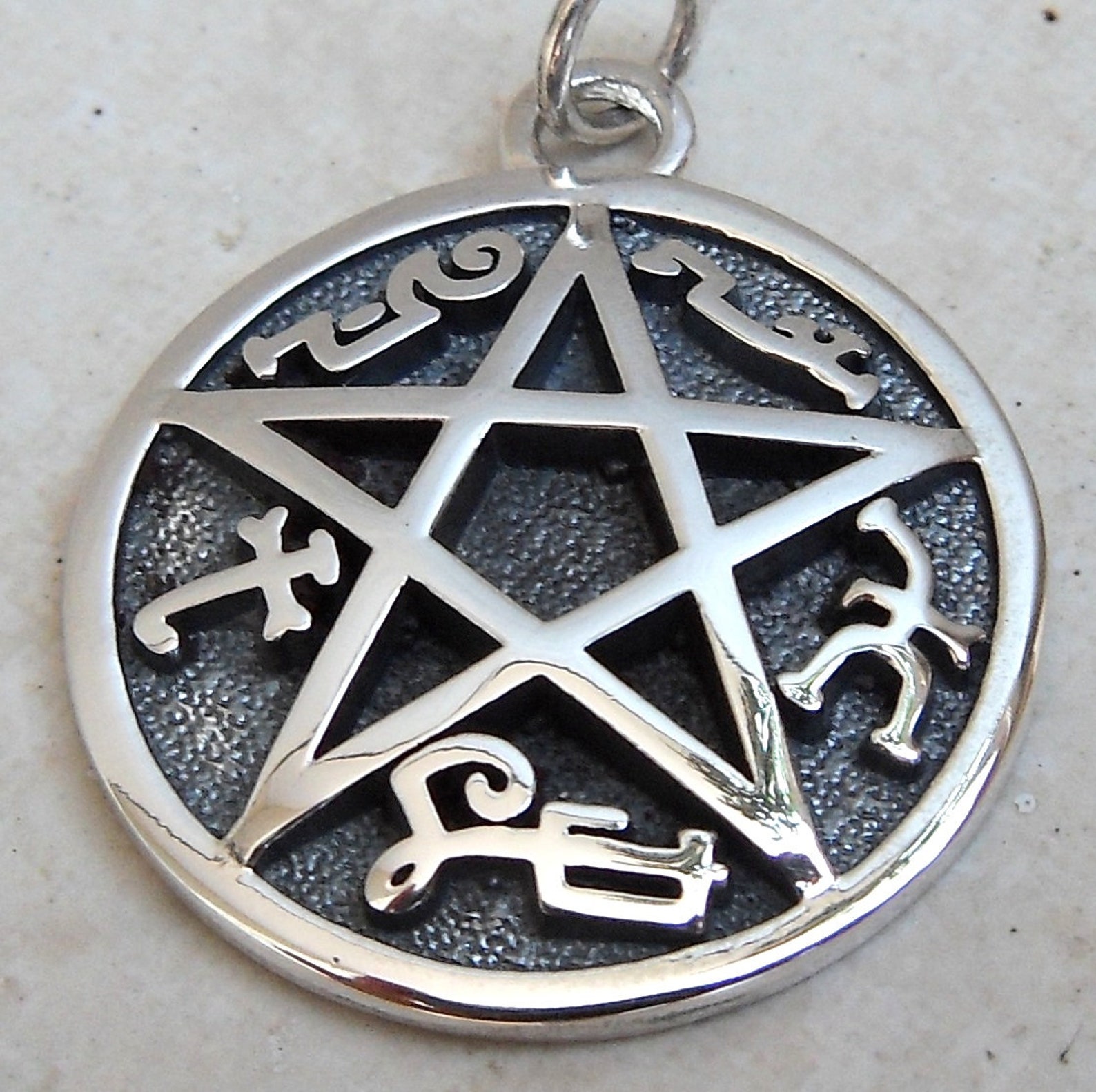 Supernatural Devils Trap Handmade 3D Pendant Solid Sterling - Etsy