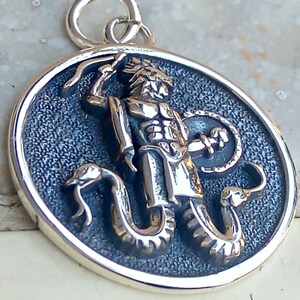 Abraxas Gnostic Gnosticism Magic Talisman Templars Handmade 3D Pendant ...