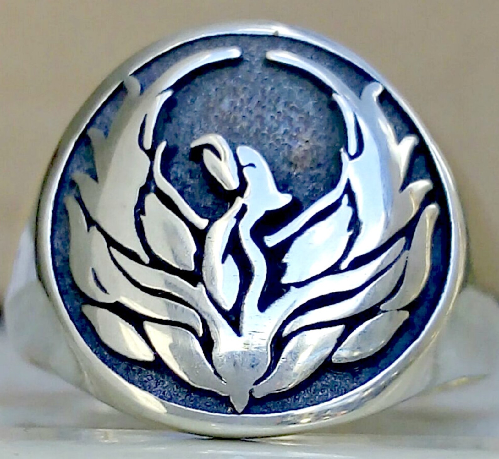 Rising Phoenix Handmade 3D Ring Solid Sterling Silver 925 | Etsy