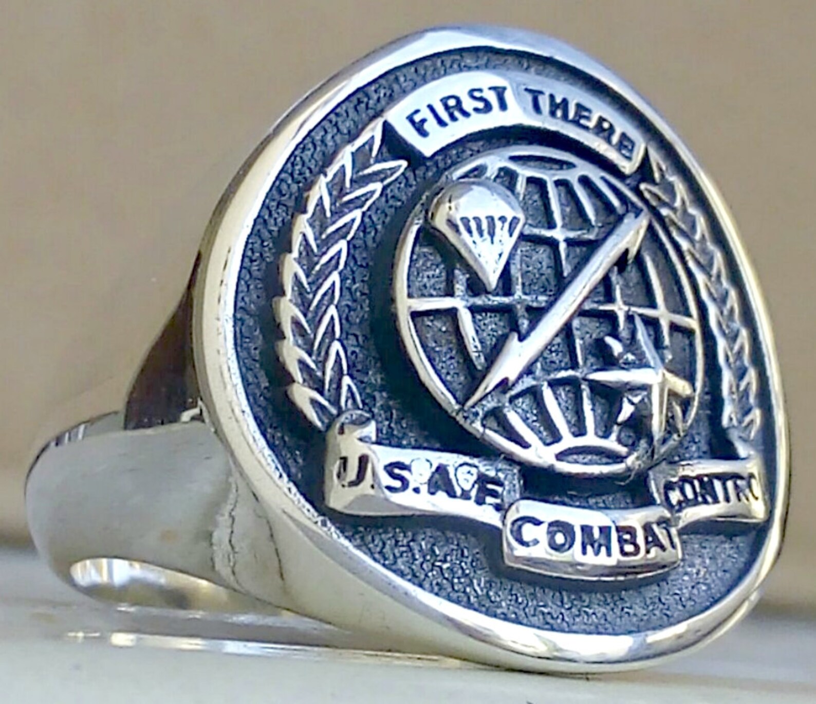 United States Air Force Combat Control Team Handmade 3D Ring Solid ...