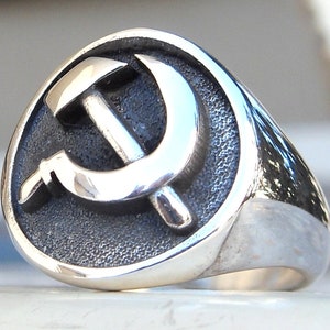 Soviet Union Hammerand Sickle Communist Cccp Ussr Biker Handmade 3D ...