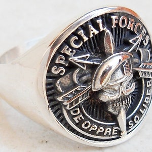 Special Forces Airborne Military Handmade 3D Ring Solid Sterling Silver ...